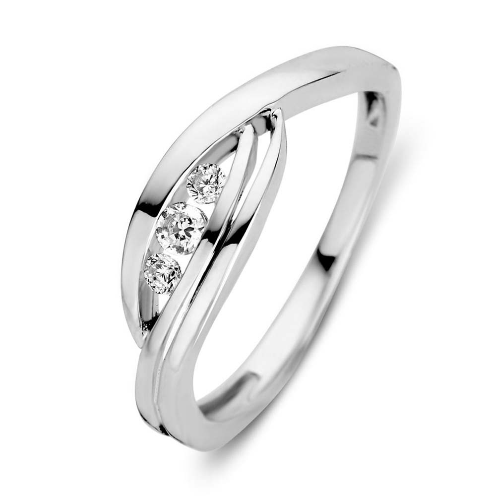 Excellent ring witgoud zirkonia RV226754 - Juwelier van Hooff